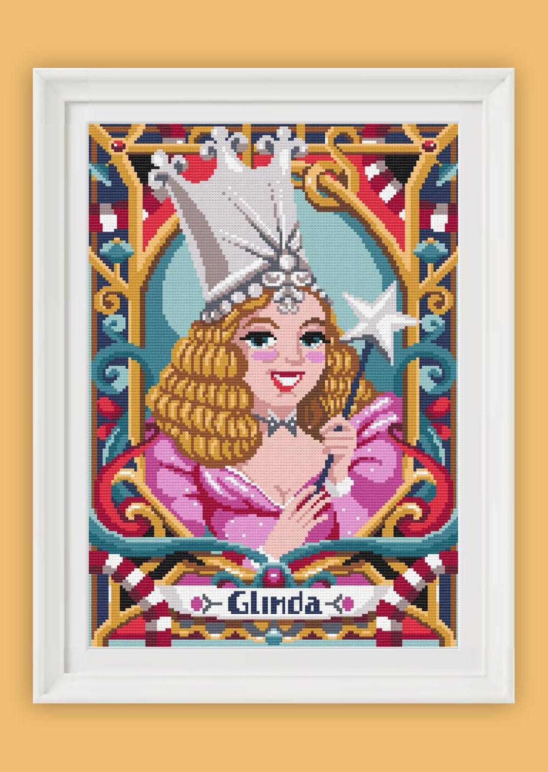 Cross Stitch Stitch Pattern -the Wizard of Oz- Glinda - L. Frank Baum ...