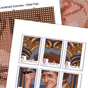 Counted Stitch Pattern - Lieutenant Columbo - Peter Falk Portrait - PDF ...