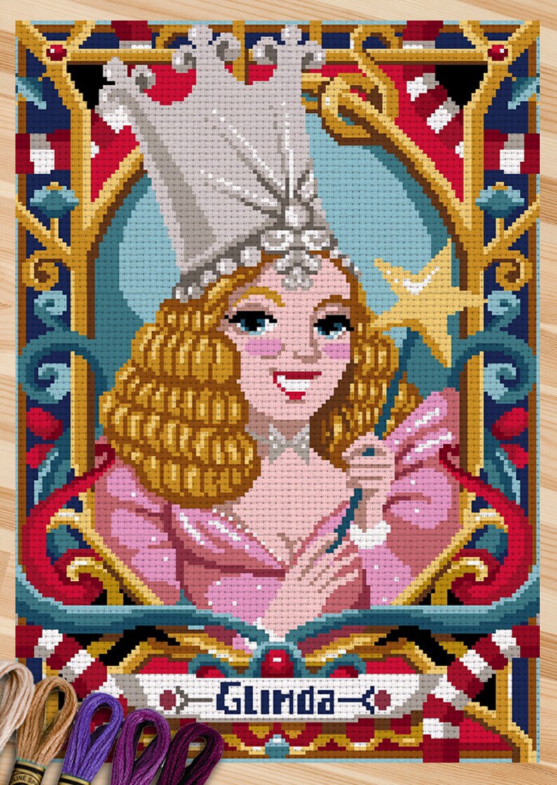 Counted Stitch Pattern the Wizard of Oz Glinda the Good - Etsy