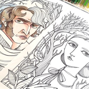 2 Coloring Pages PDF -jane Eyre and Mr Rochester - Jane Eyre Charlotte ...