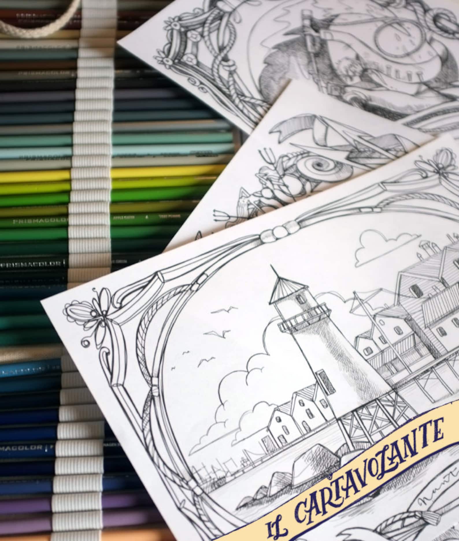 Coloring Book -moby Dick - Herman Melville Bundle - 5 Coloring Pages ...