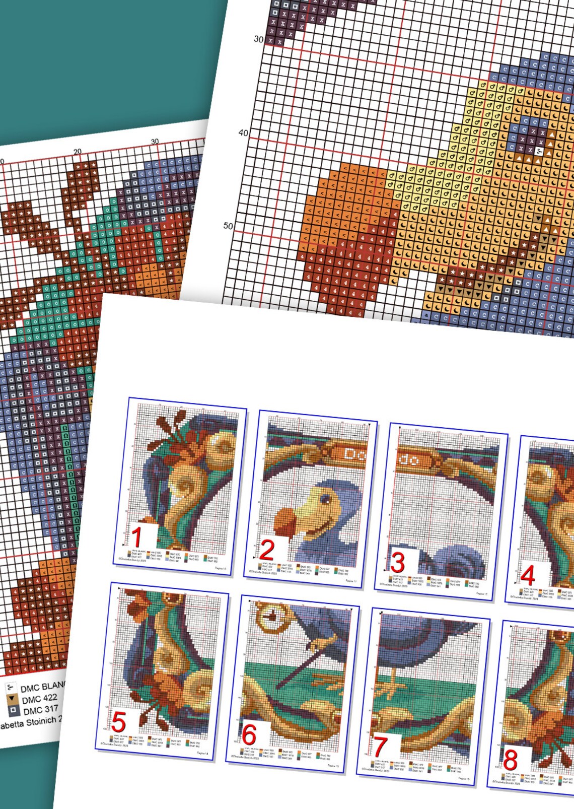COUNTED STITCH Pattern -dodo - Alice in Wonderland - Lewis Carroll -PDF ...