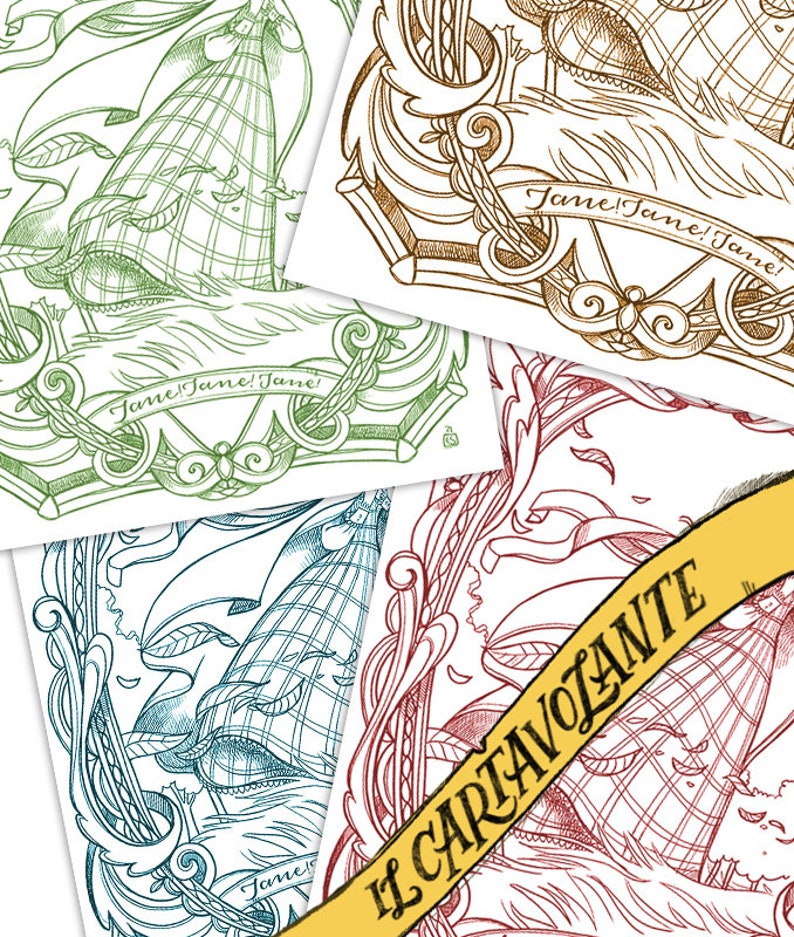 Jane Eyre Escape Coloring Page from Charlotte Bronte - Etsy