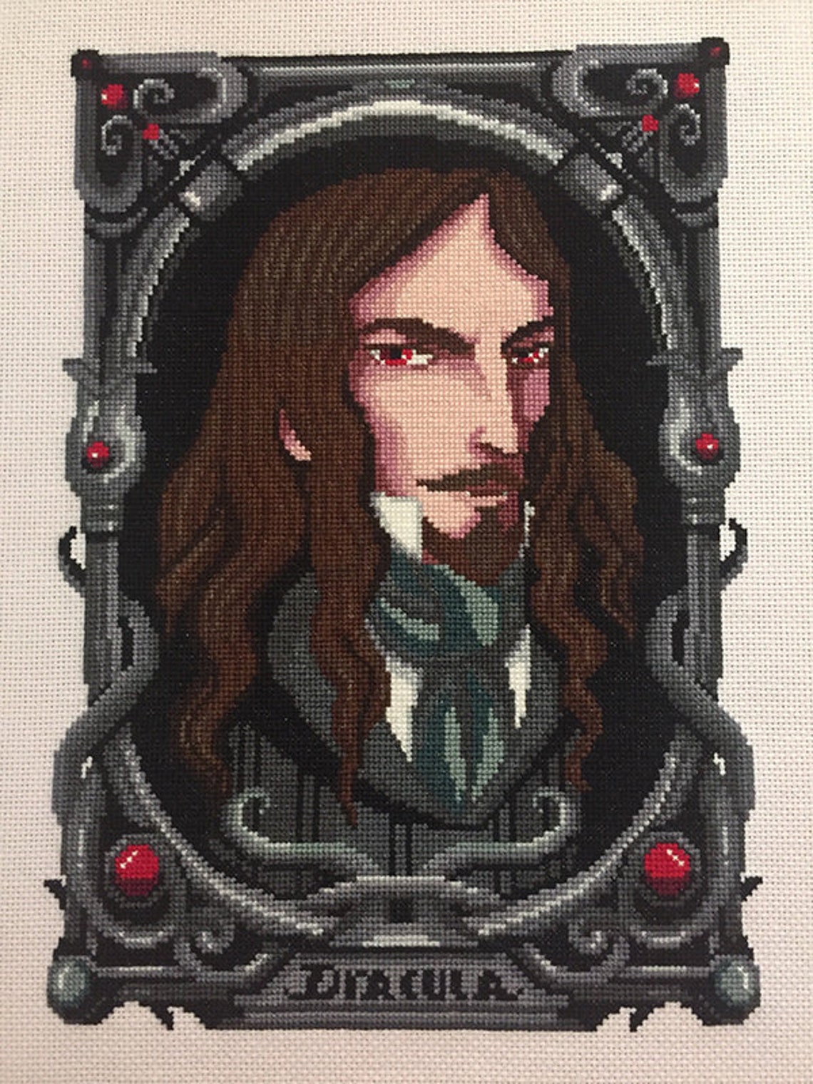 Dracula Cross Stitch Pattern Colors and Black and White PDF - Etsy