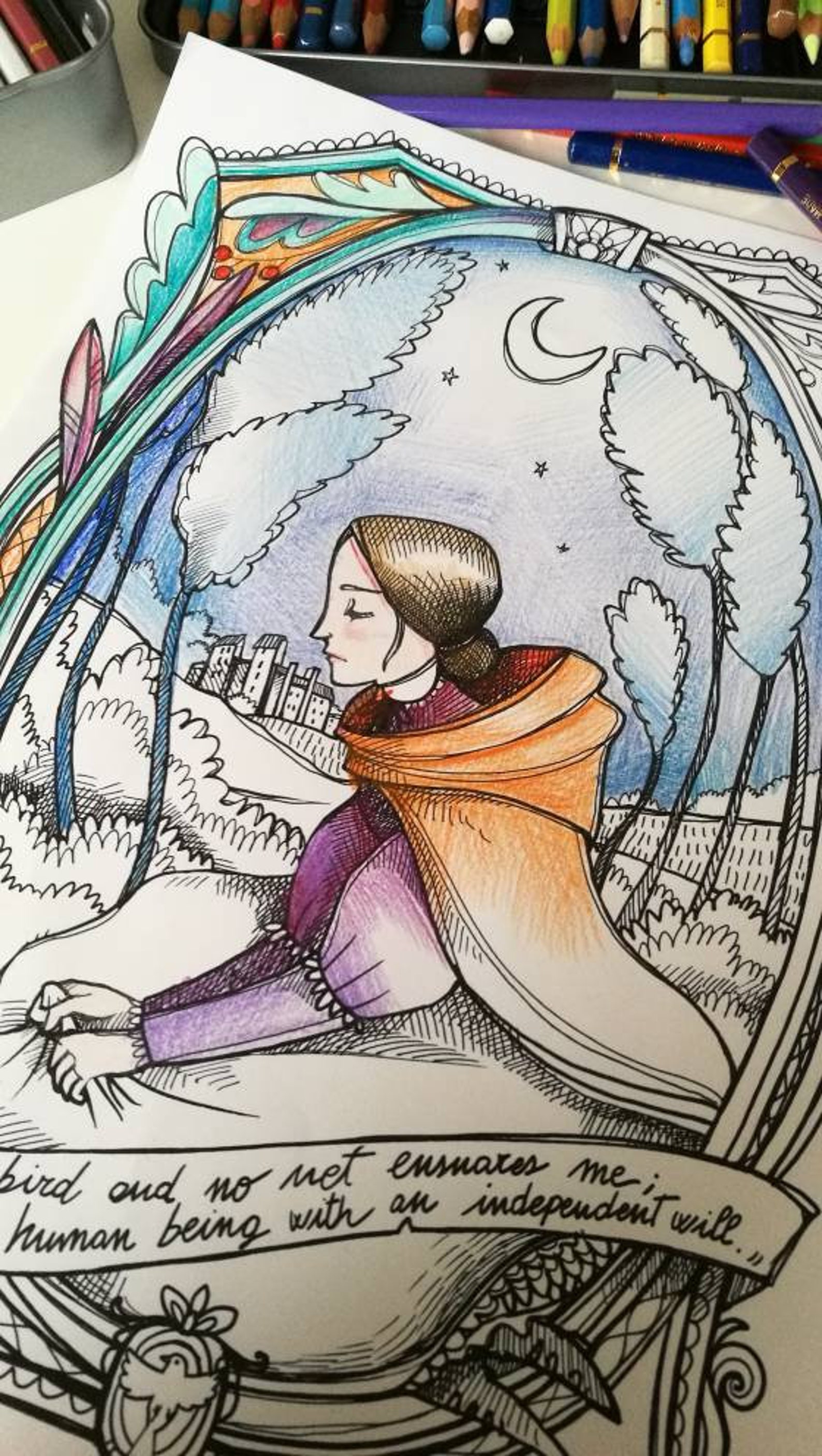 Coloring Page PDF jane Eyre Escape Charlotte Bronte - Etsy
