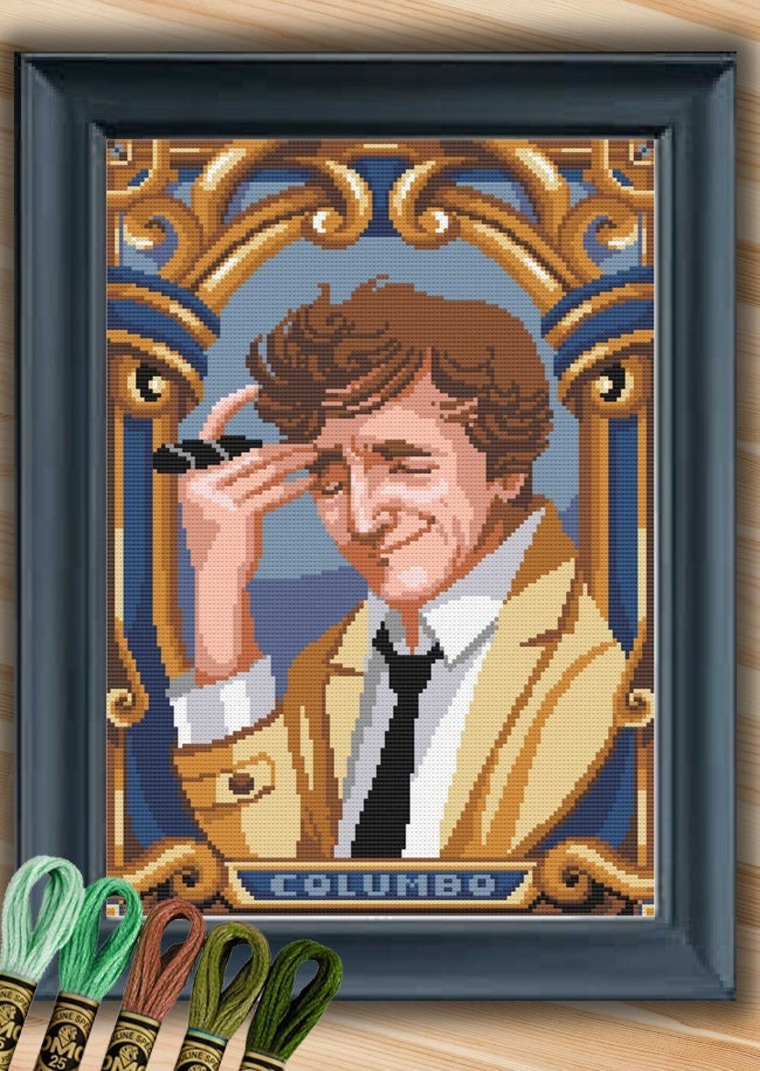 Counted Stitch Pattern Lieutenant Columbo Peter Falk Portrait PDF ...