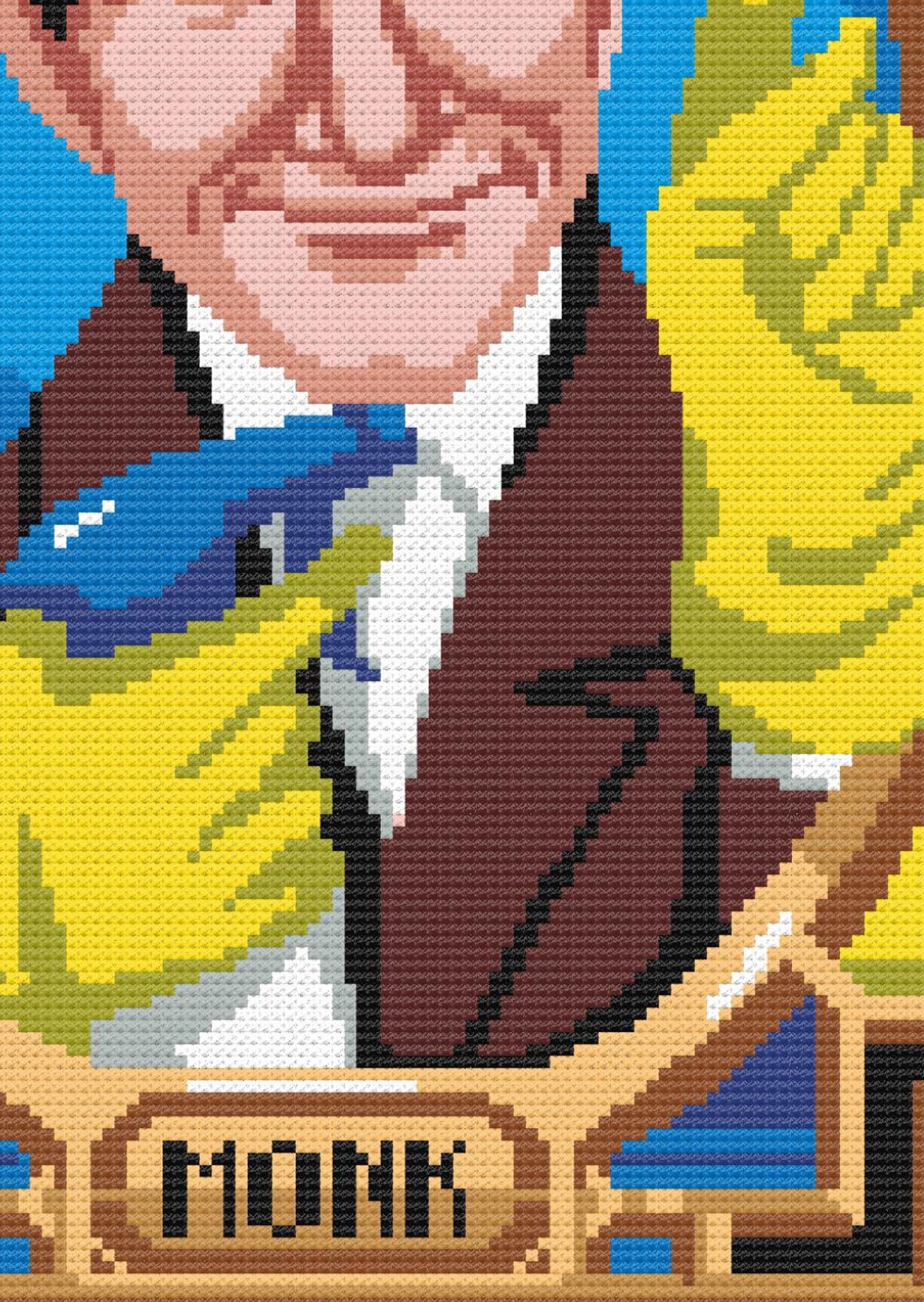 Cross Stitch Pattern - Detective Adrian Monk - Series TV Fan Art ...