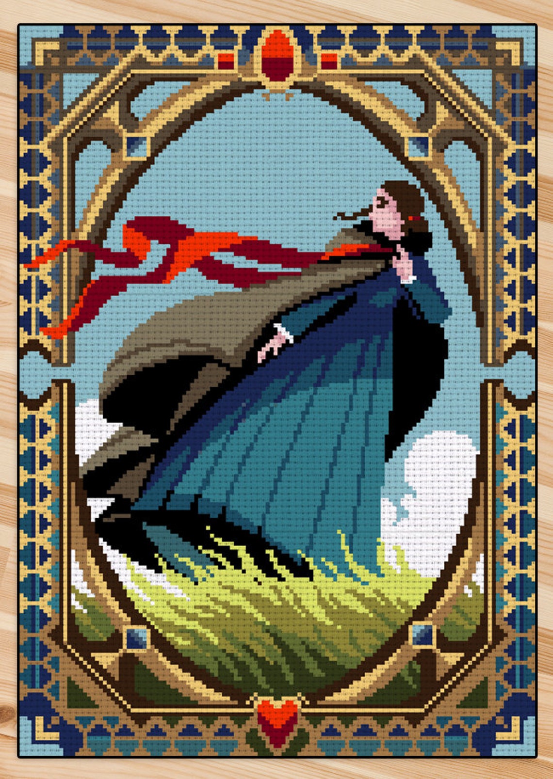 Jane Eyre Escape Cross Stitch Pattern Charlotte Bronte - Etsy