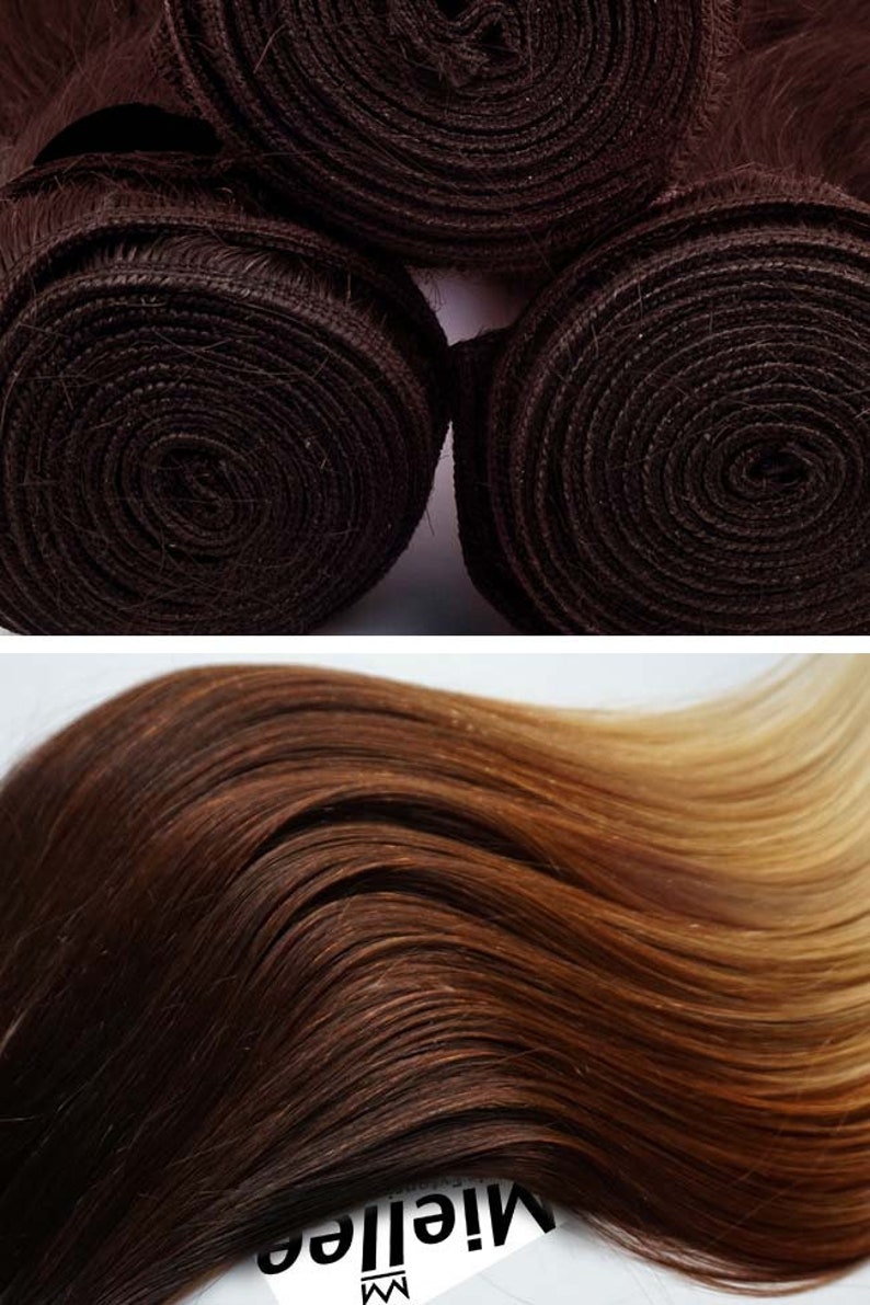 High Contrast Gold Ombre Weave Hair Extensions Silky - Etsy