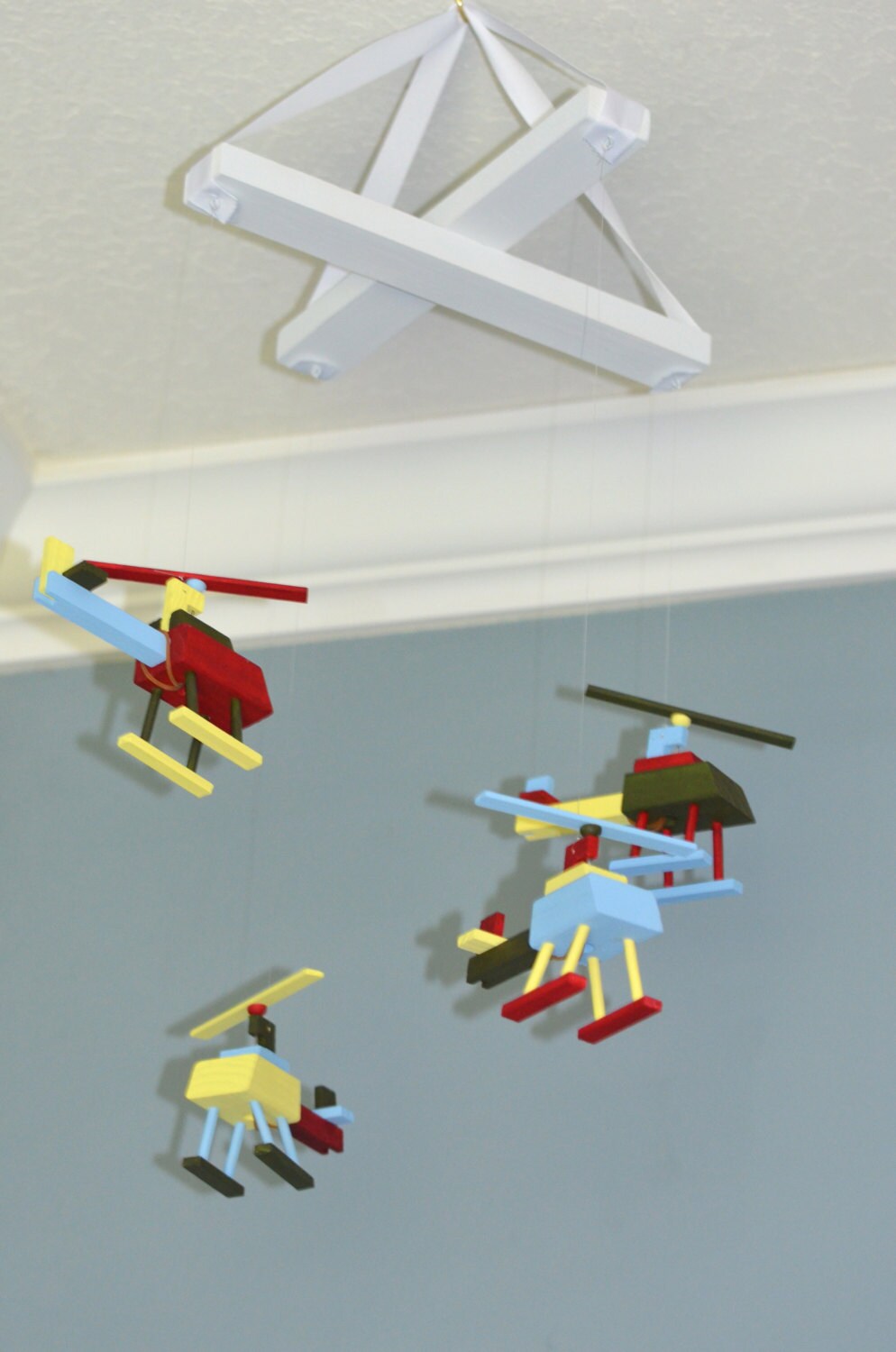 Helicopter Nursery Mobile Custom Airplane Biplane Aviation Theme ...