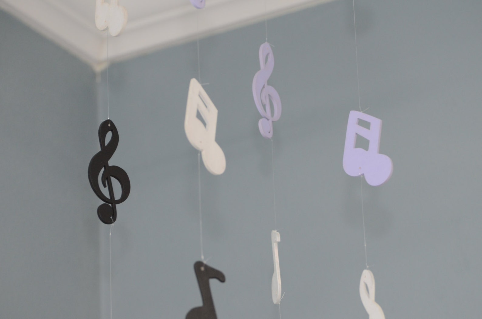 Music Note Baby Mobile: Wooden Treble Clef, Nursery Decor - Etsy