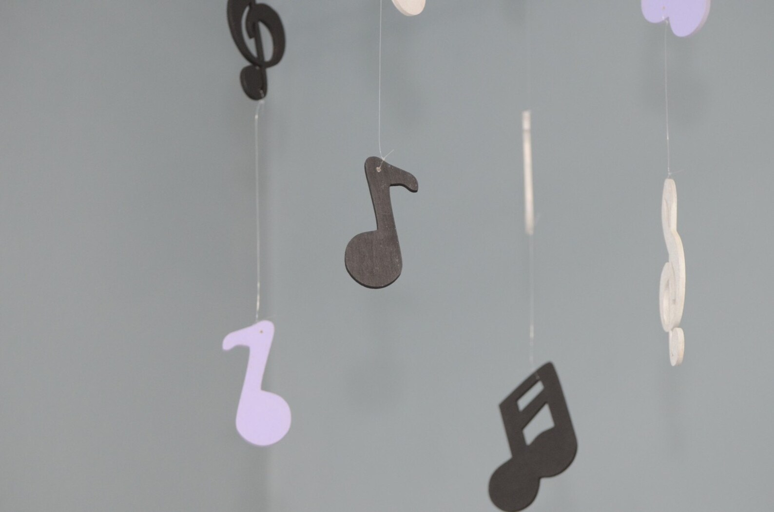 Music Note Baby Mobile: Wooden Treble Clef, Nursery Decor - Etsy