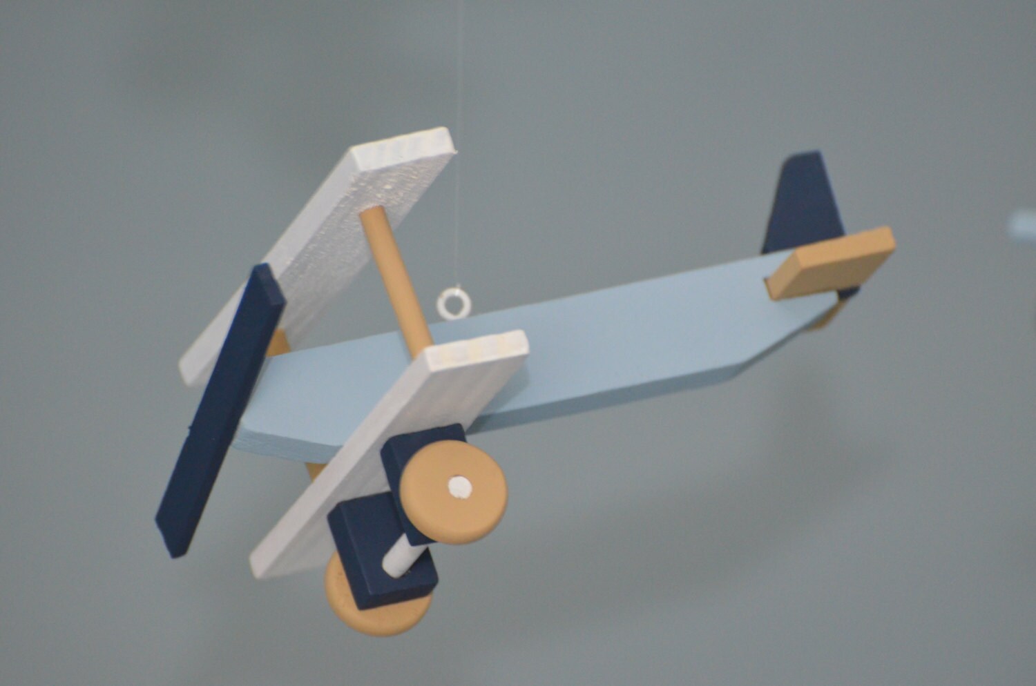 Airplane Nursery Mobile Nursery Decor Biplane Custom Wood Plane Flight ...