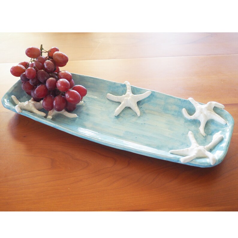 Coastal Ceramic Platters Ocean Themed Pottery Beach - Etsy