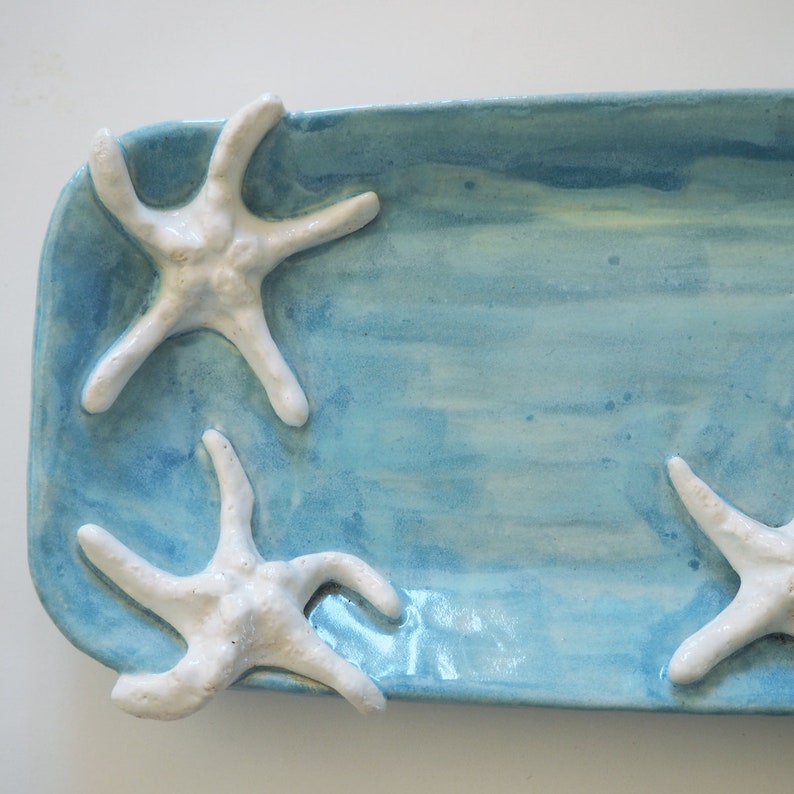 Coastal Ceramic Platters Ocean Themed Pottery Beach - Etsy