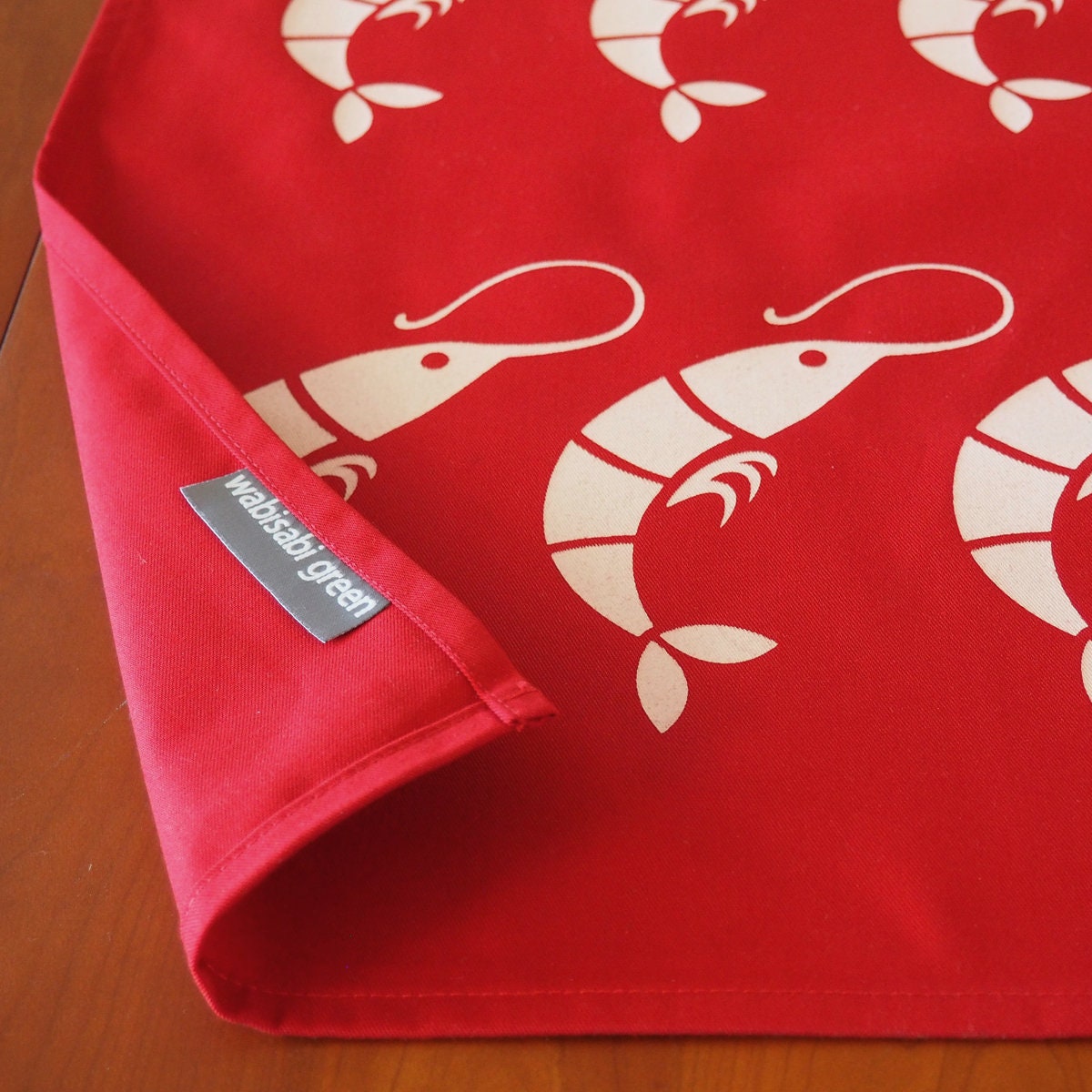 Red Shrimp Table Runner, Modern Table Runner, Coffee Table Runner, Eco ...