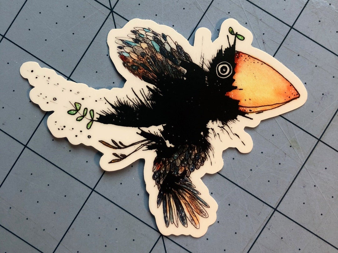2 Ink Blot Burd Die-cut Stickers - Etsy