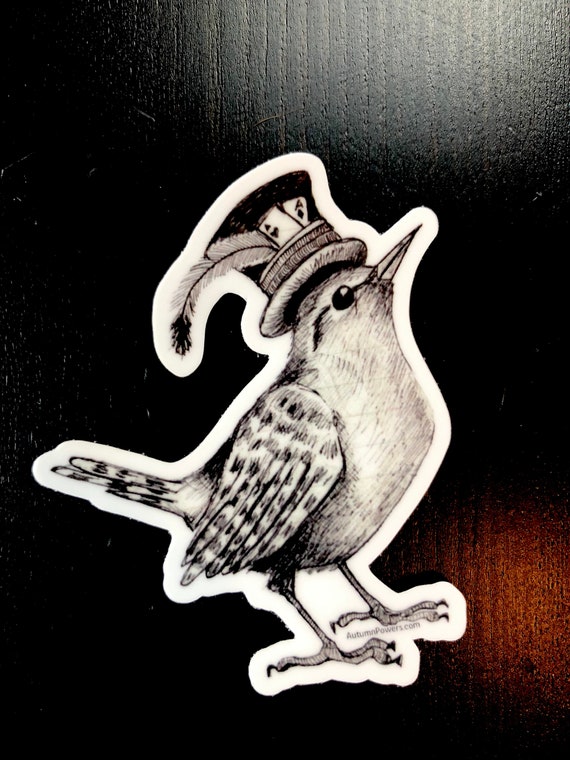 Steampunk Wren Vinyl Sticker - Etsy