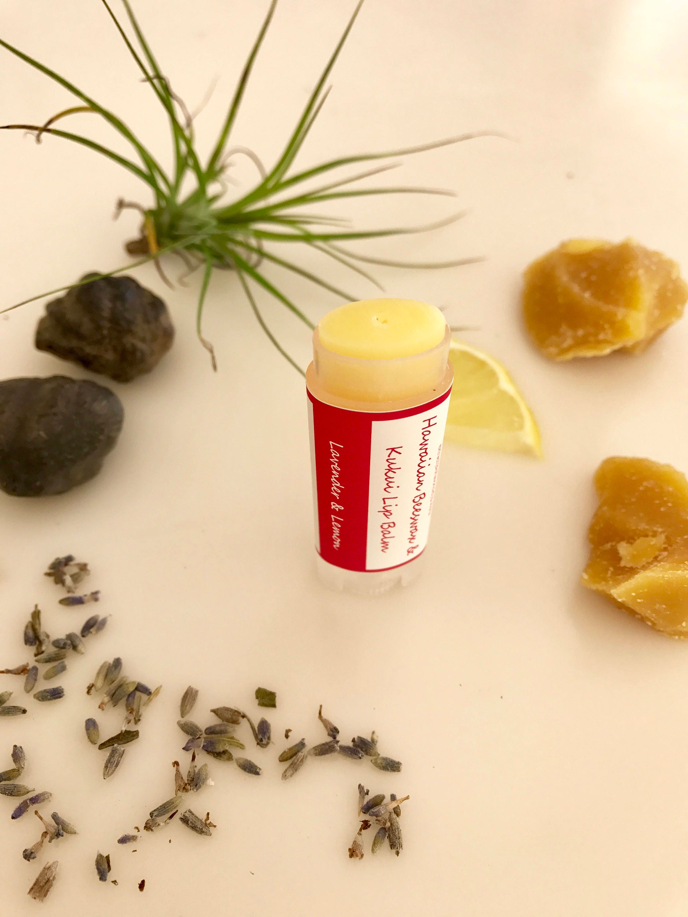 Hawaiian Beeswax Kukui Lip Balm All Natural Scented With Pure Lavender ...