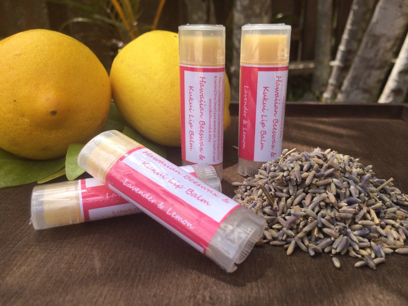 Hawaiian Beeswax Kukui Lip Balm All Natural Scented With Pure Lavender ...