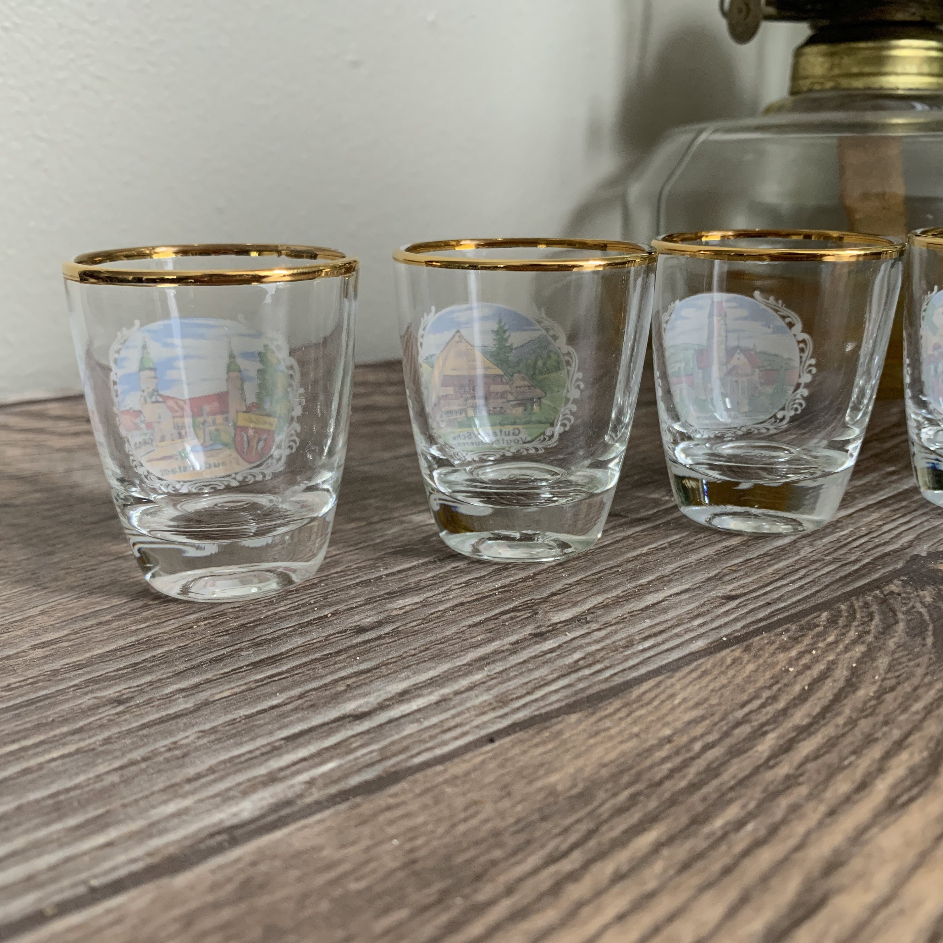 Set Of 6 German Shot Glasses Travel Souvenirs Etsy