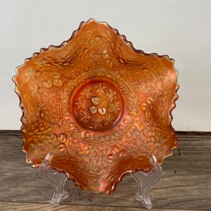 Fenton Cherry Chain Marigold Carnival Glass Bowl - Etsy