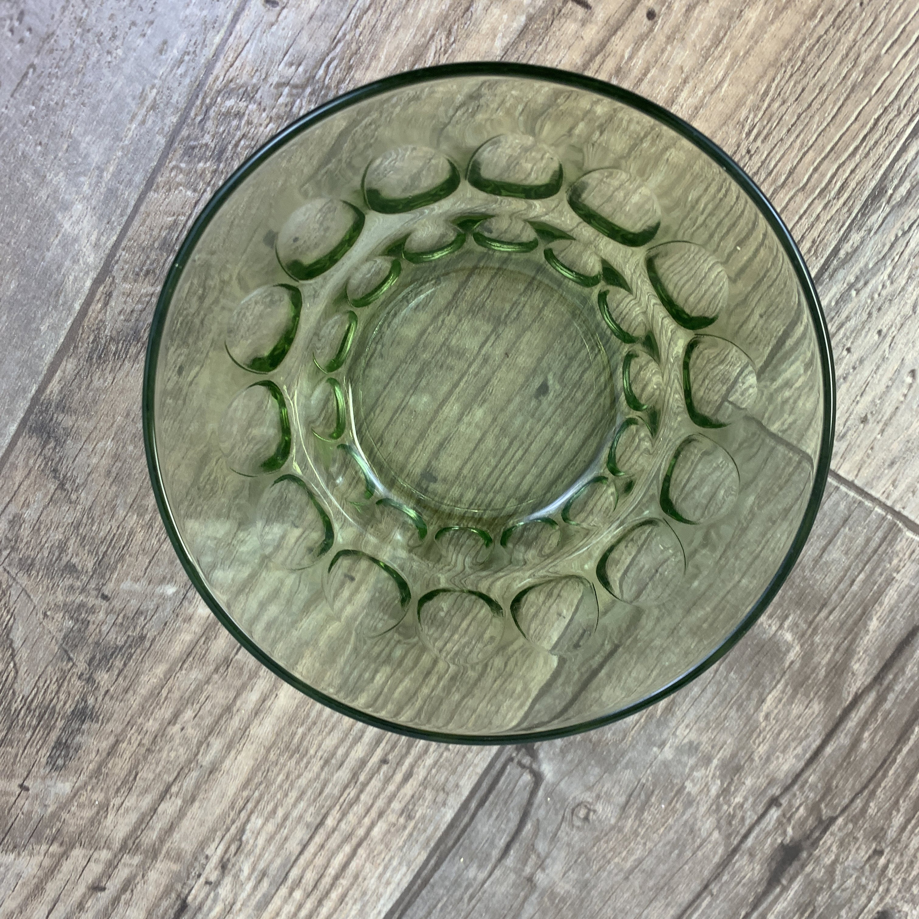 Green Thumbprint Bowl Small Green Glass Bowl | Etsy