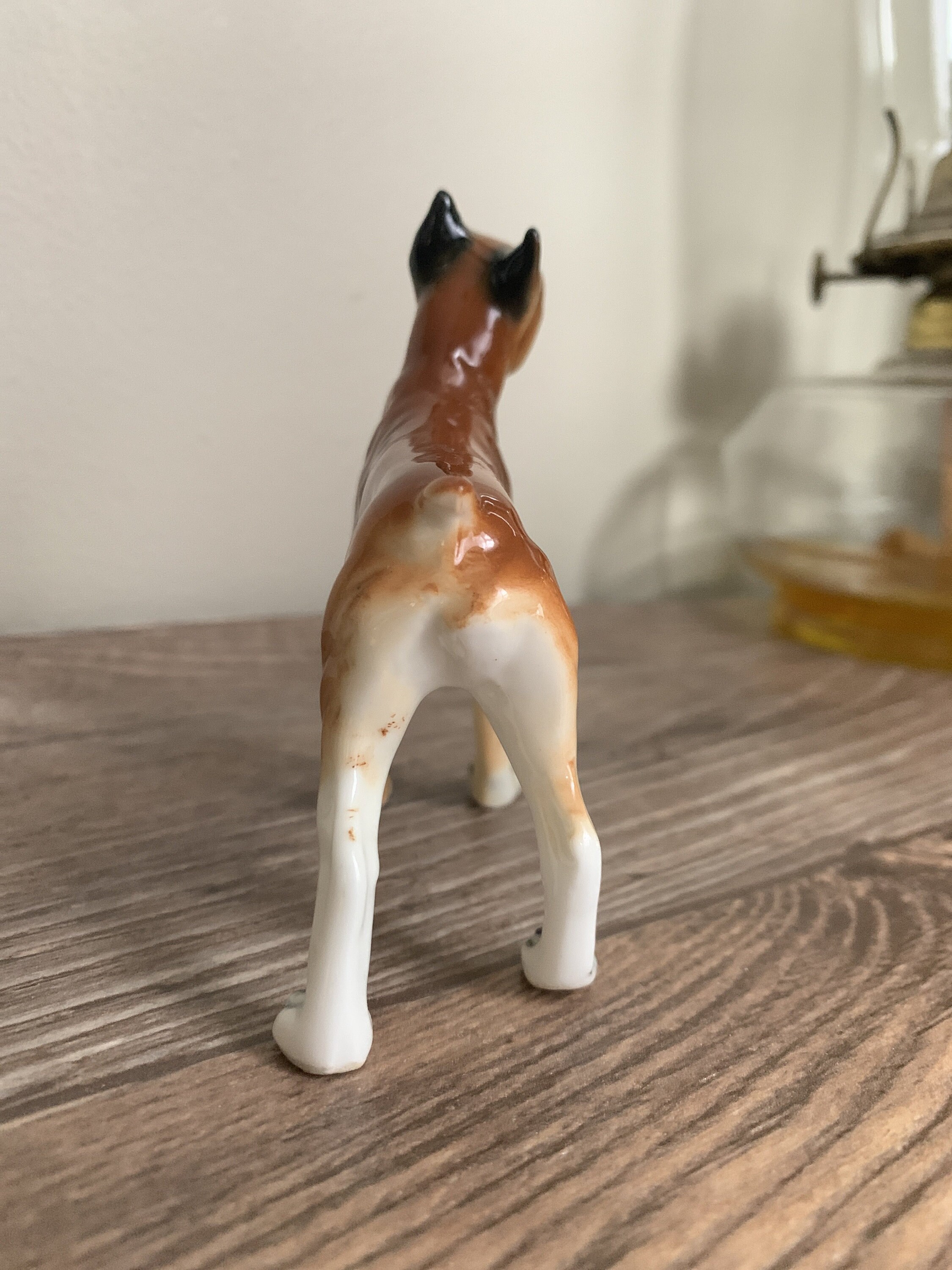 Miniature Dog Figurine Vintage Boxer Tiny Statue Vintage Home | Etsy Canada