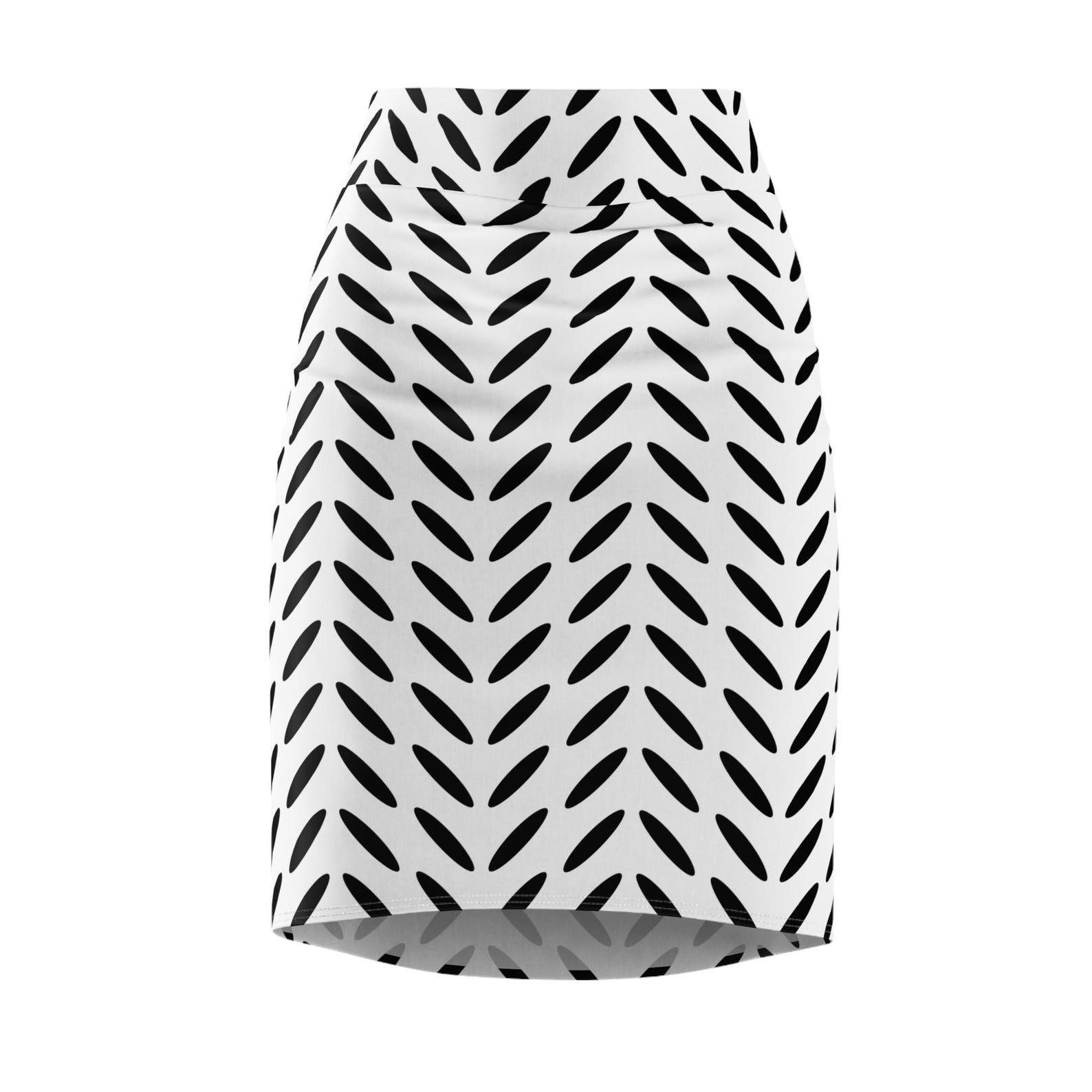 Angled Herringbone Pattern - Women's Pencil Skirt - Etsy
