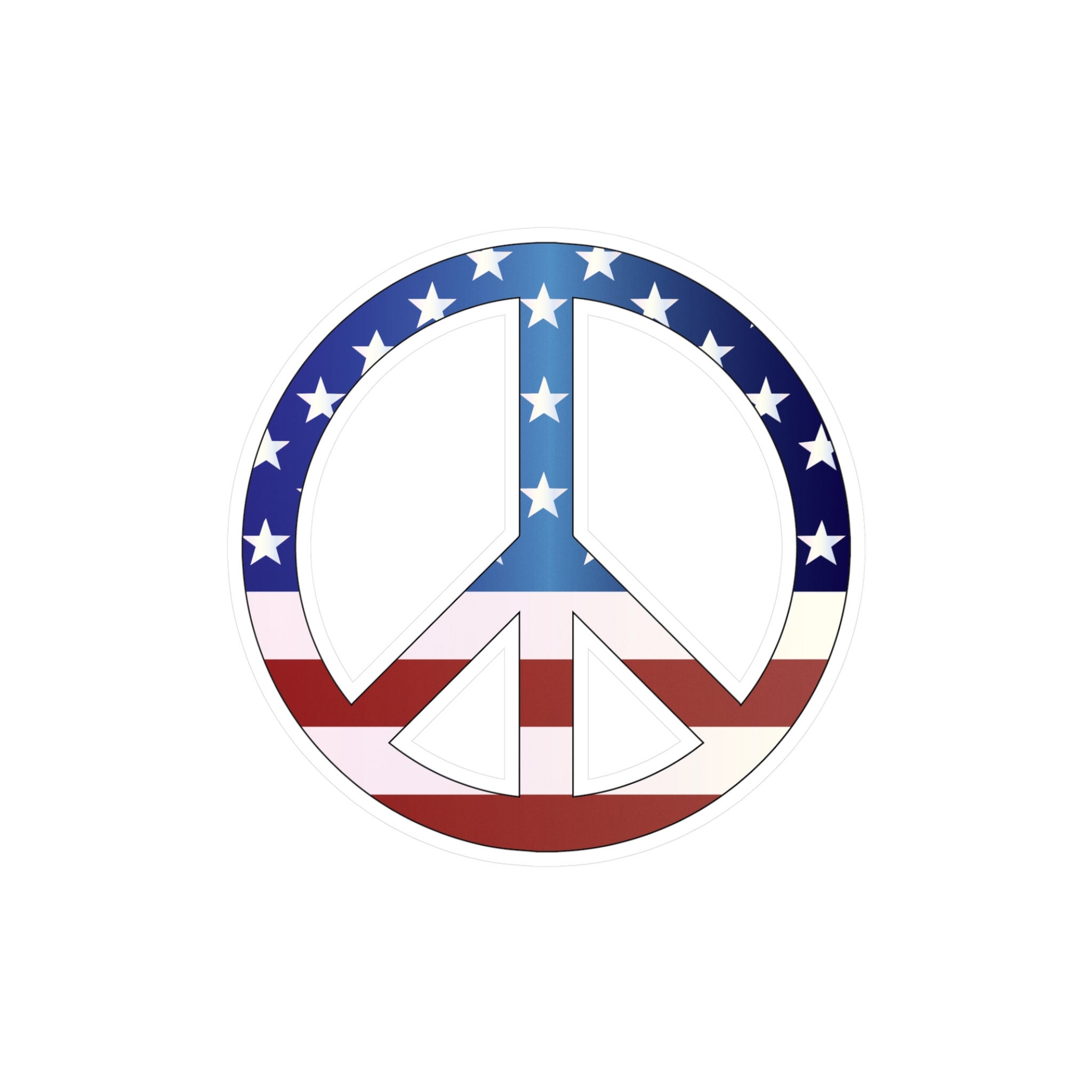 American Flag Peace Sign Vinyl Die-cut Stickers - Etsy