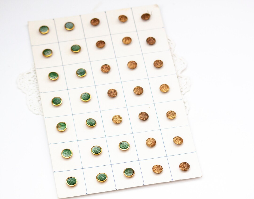 Vintage Salesman Sample Button Card Metal Buttons - Etsy