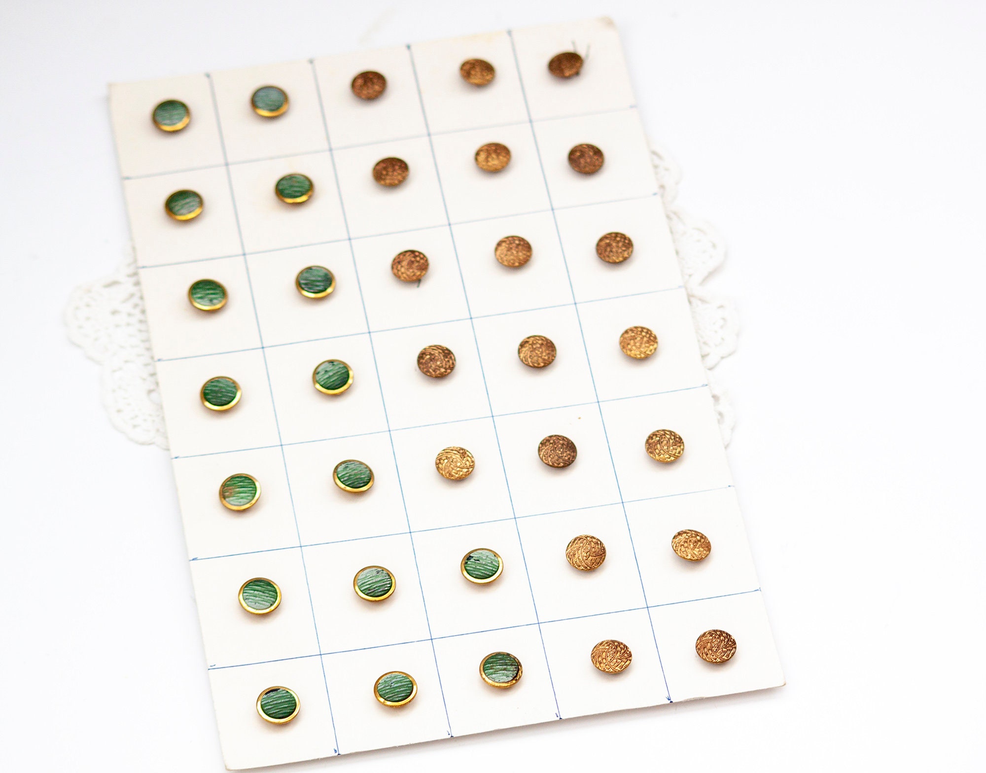 Vintage Salesman Sample Button Card Metal Buttons - Etsy