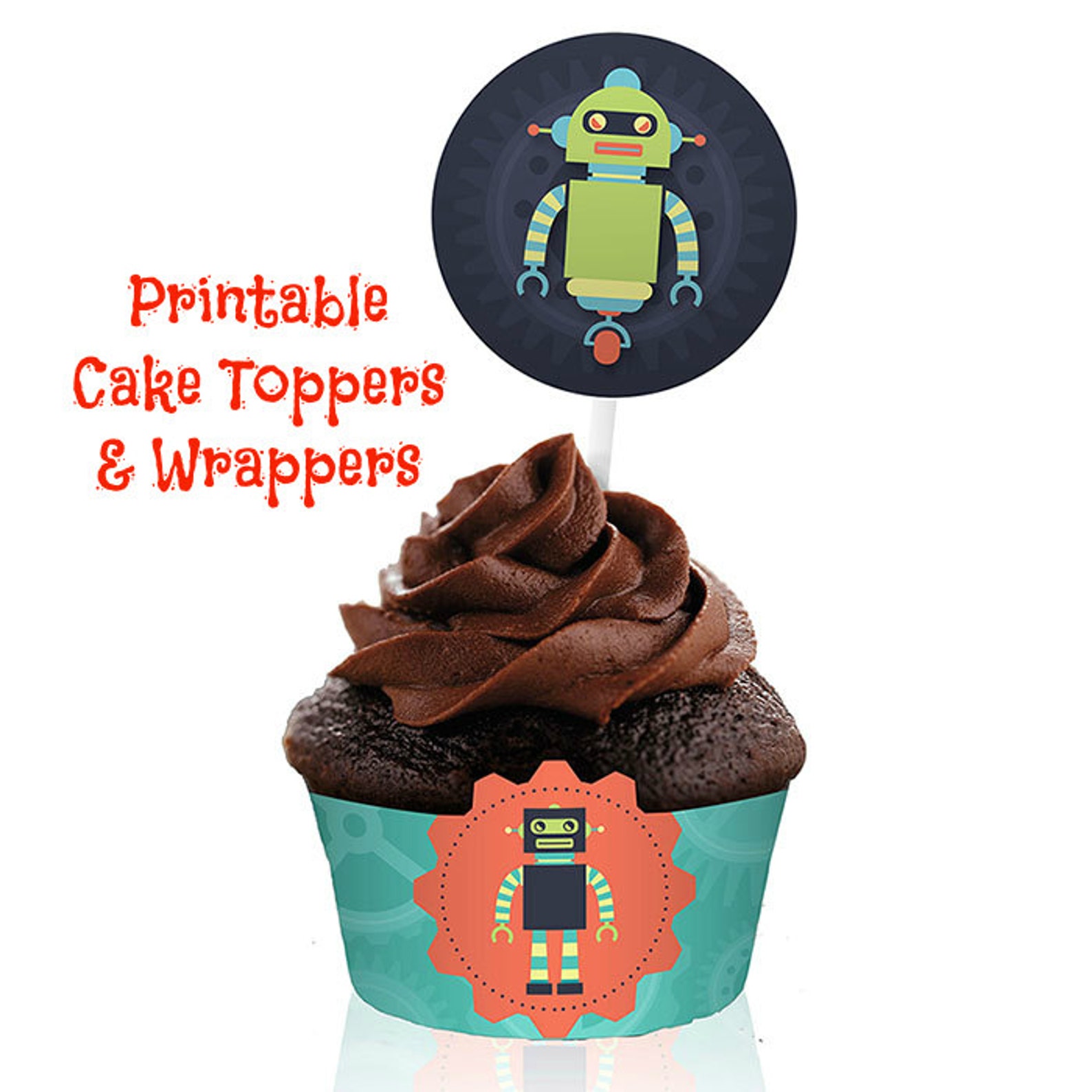 60% OFF Sale, Robot Party KIT, PRINTABLE, Robot Party, Robot Printables ...