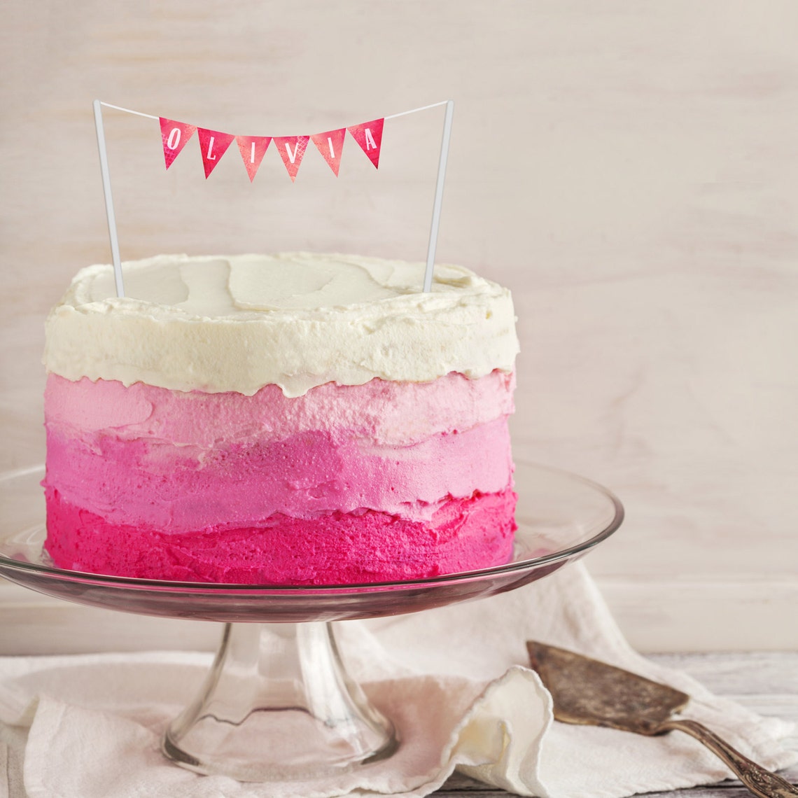 50% OFF Sale Pink Cake Topper PRINTABLE Girl Cake Topper - Etsy