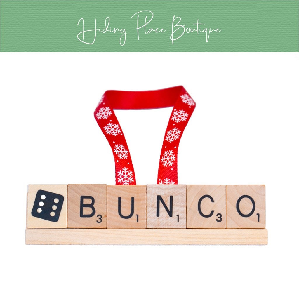 Bunco Gift Set -12 Ornaments, Bunco Gift, Bunco Night, Christmas ...
