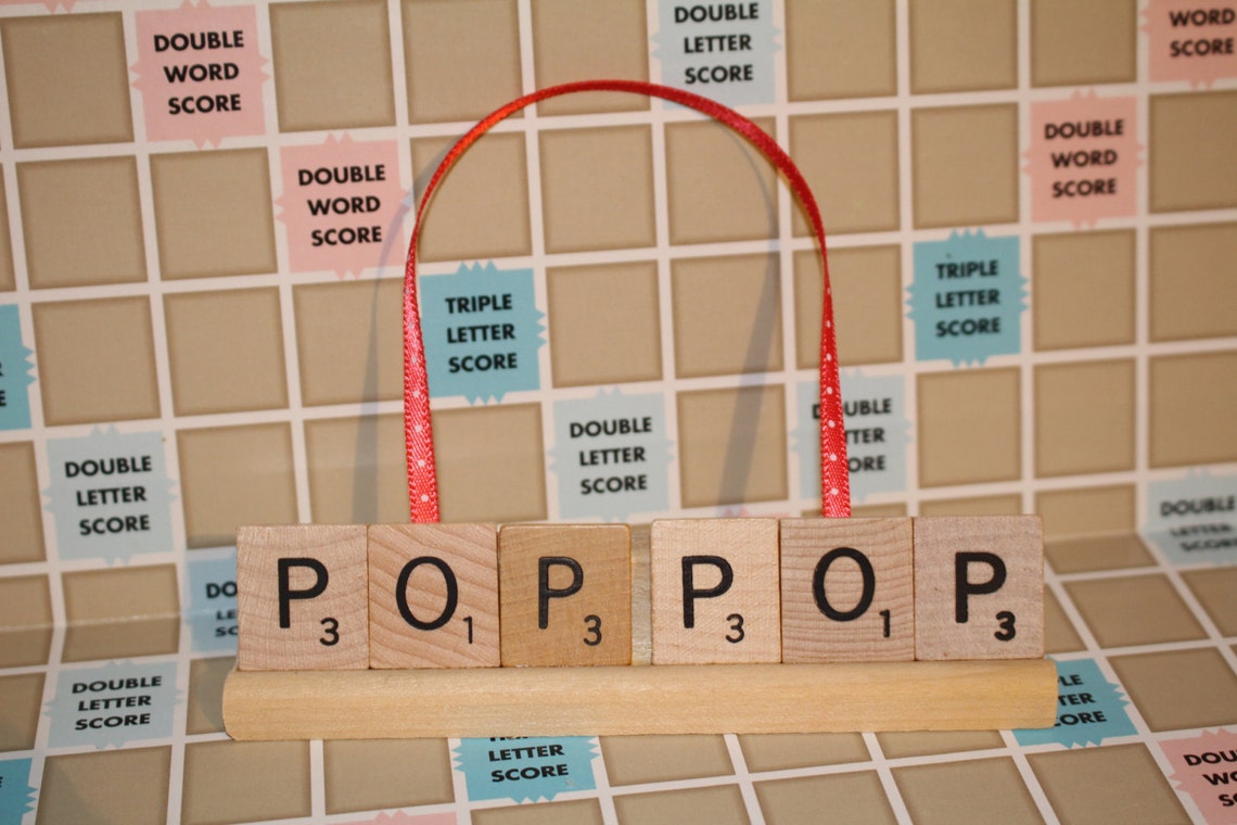 Christmas Ornament, Mom, Dad, Sister, Brother, Papa, Gram, Scrabble ...