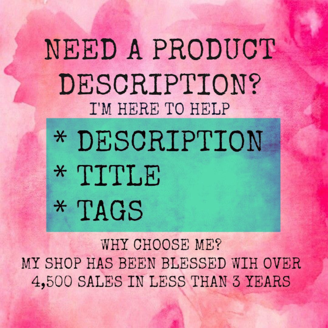 Description Help For Etsy Listing Product Description Etsy Etsy Description Help For Etsy Listing Product Description Etsy Etsy