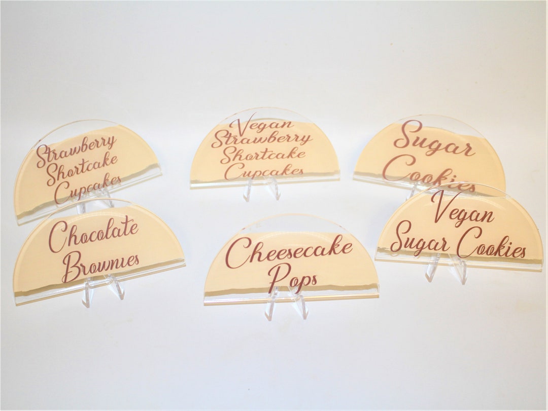 Dessert Place Card Food Place Card Food Acrylic Place Card - Etsy