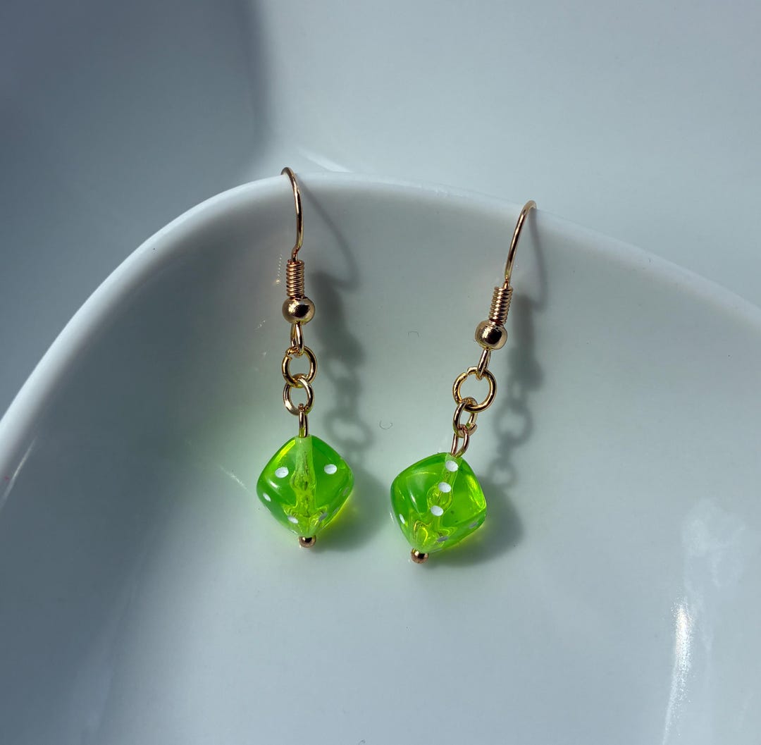 Green Bunco Babe Gift, Dice Bunco Earrings, Prize Jewelry Casino ...