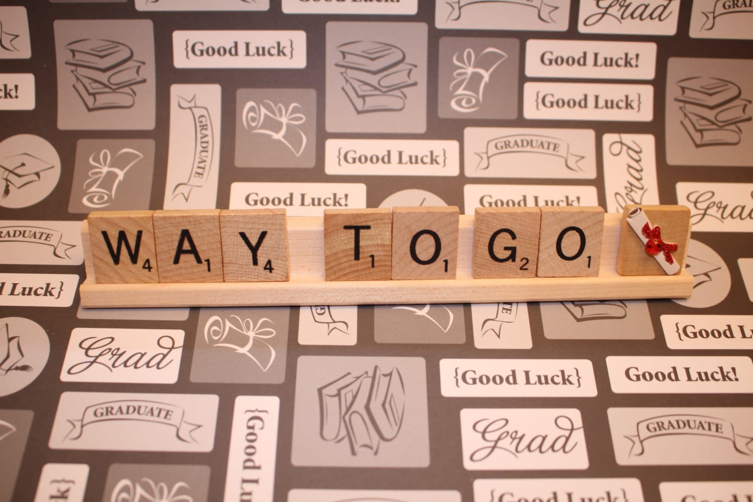Way To Go Graduation Decor Graduation Party Scrabble Decor | Etsy
