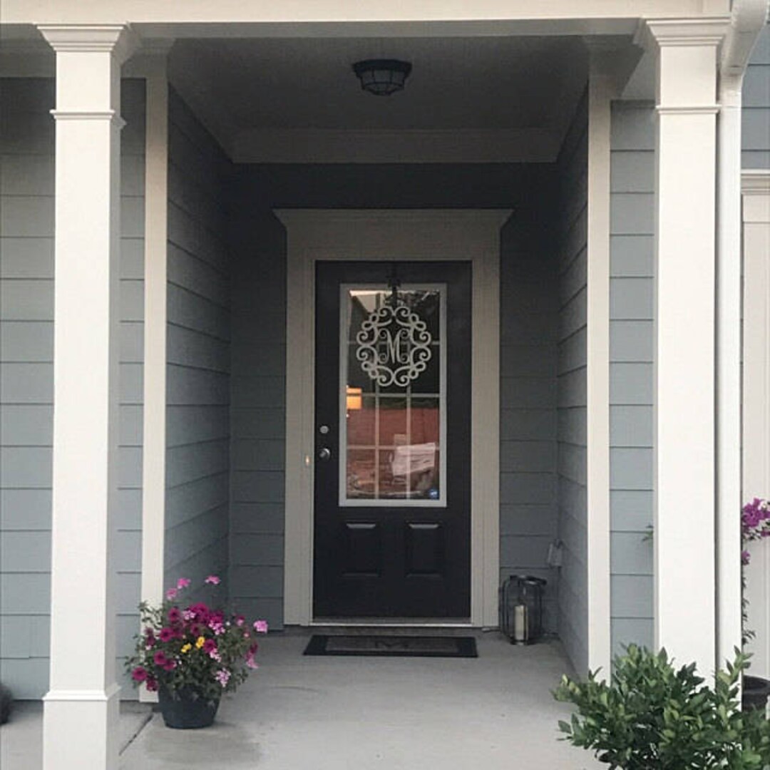 Monogram Door Hanger- Monogram Door Wreath- Custom Wooden Monogram With ...