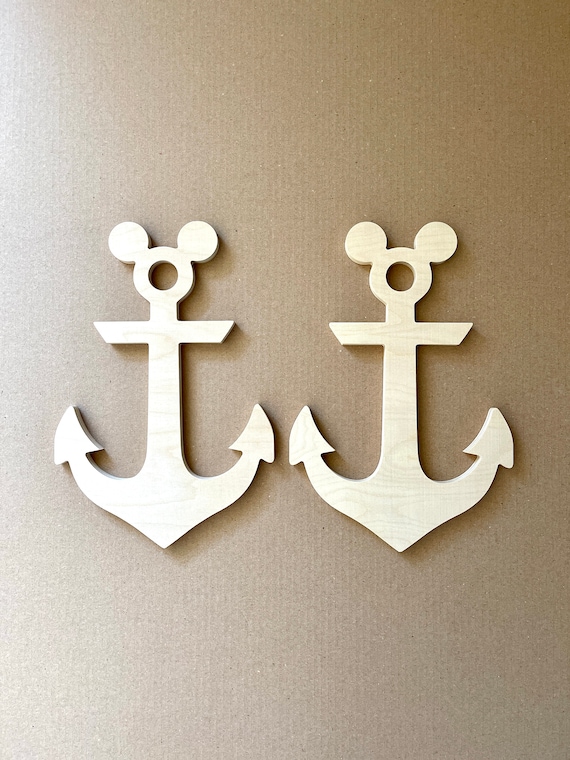 Mickey Anchor Shape Cutout Mickey Mouse Anchor Sign - Etsy