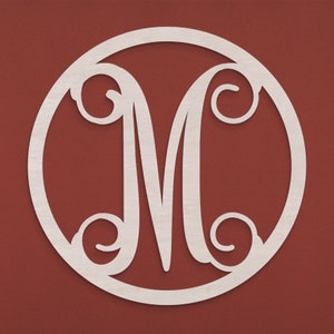 Monogram Door Hanger, Monogram Door Wreath, Initial Door Hanger, Wooden ...
