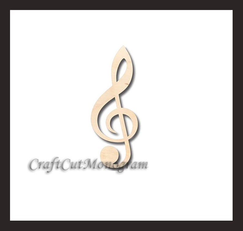 Treble Clef Music Note Music Notes Silhouettes Wood Cutouts - Etsy