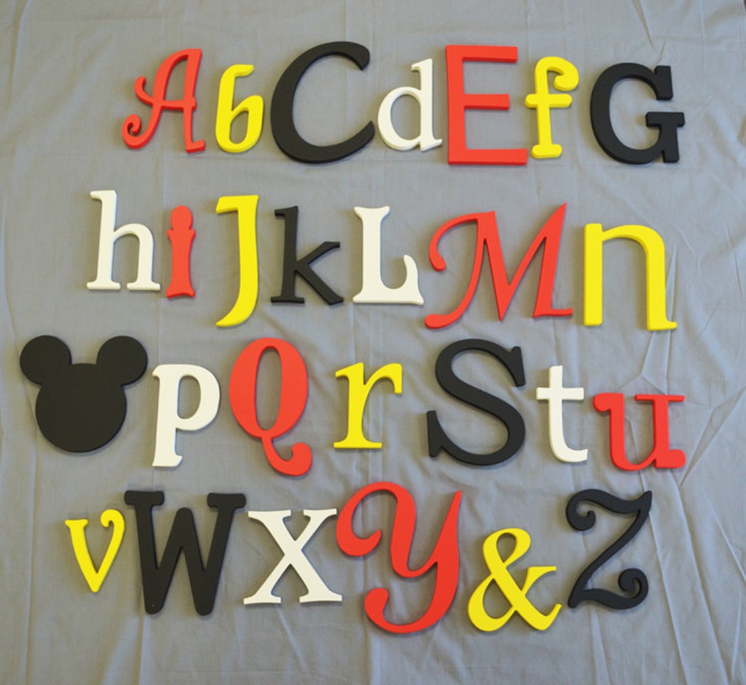 Wooden Wall Letters, Wooden Alphabet Letters, ABC Nursery Decor, Wall ...