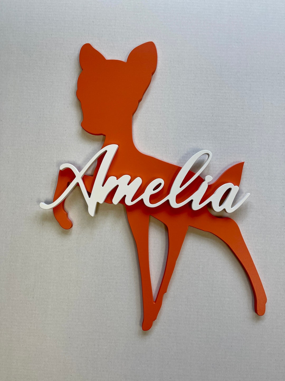 Bambi Wood Cutout Name Sign Custom Personalized Bambi Birthday Sign ...