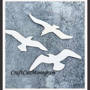 Seagulls Beach Decor See Birds, Wooden Seagull Wall Decor, Nursery ...