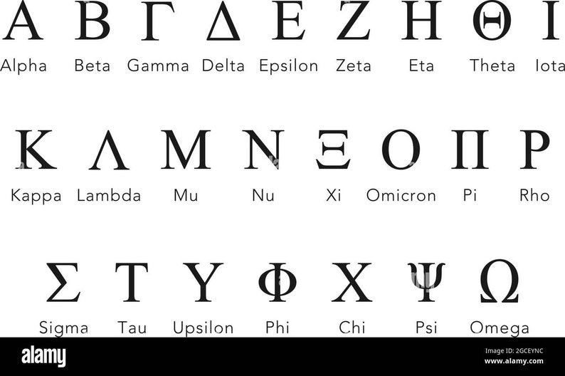 Greek Letters Cutout Wood Greek Alphabet Letters Sorority - Etsy