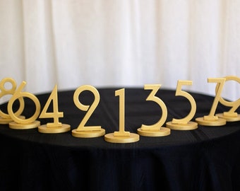 Table Numbers.gold Table Numbers. Table Numbers With Base - Etsy