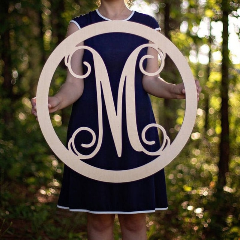 Wooden Circles and Letters - Etsy